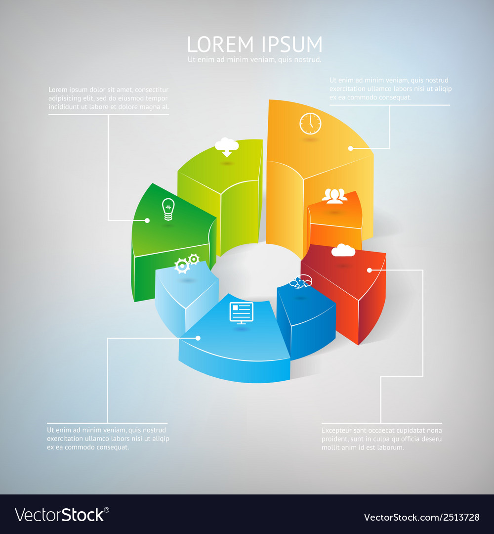 Pie chart Royalty Free Vector Image - VectorStock