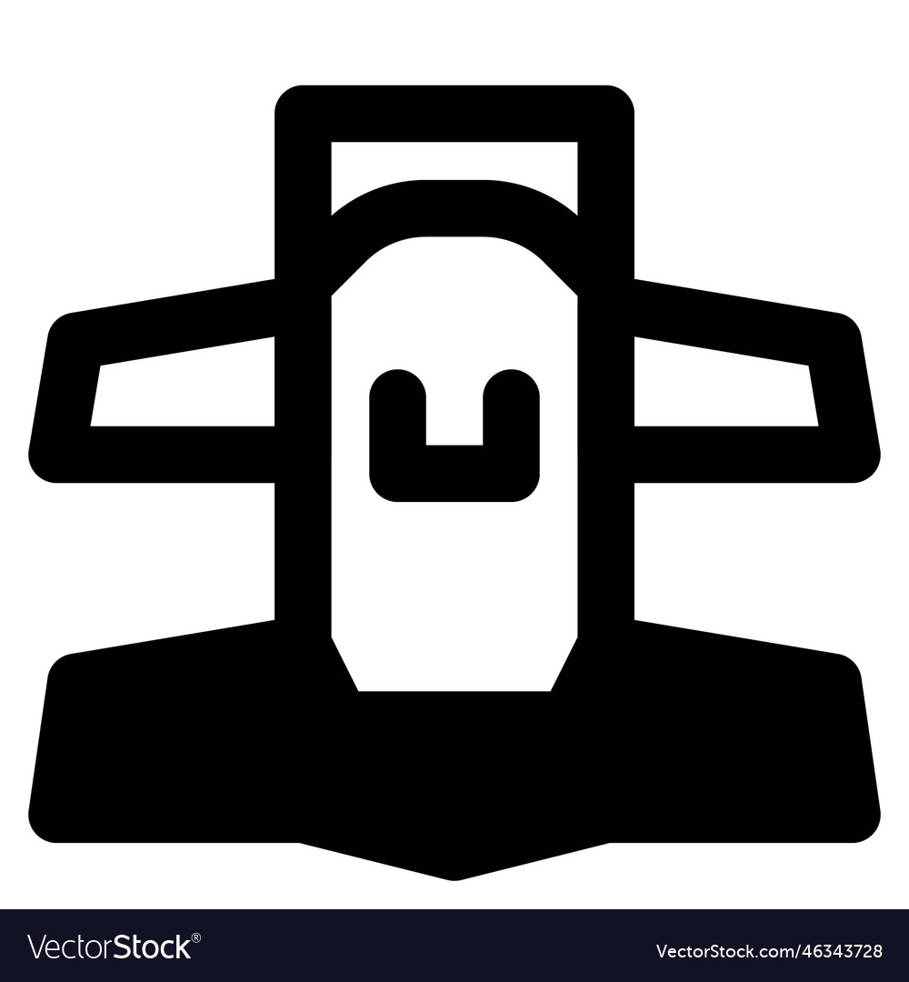 Unique aircraft built with rectangular wings Vector Image