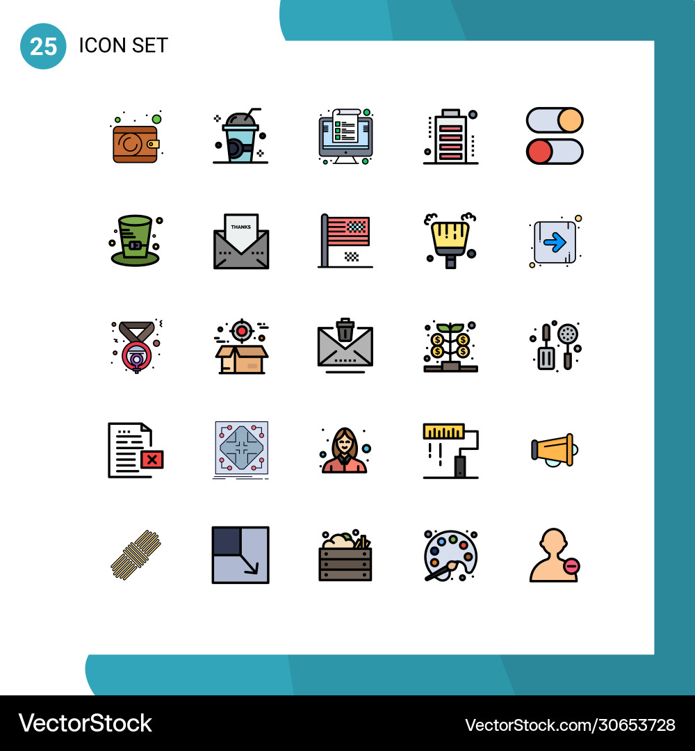 Universal icon symbols group 25 modern filled Vector Image