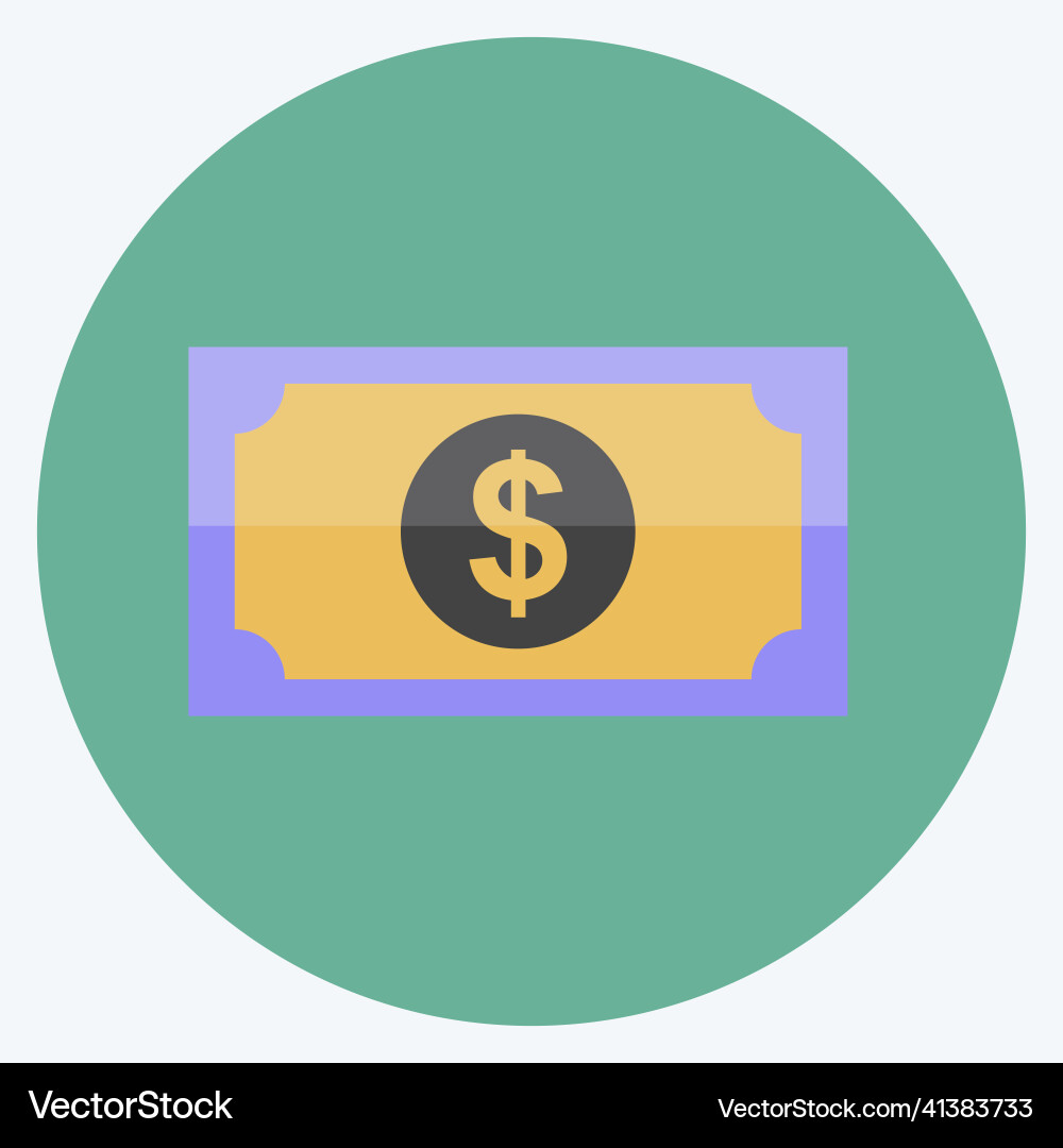 Dollar icon in trendy flat style isolated on soft Vector Image