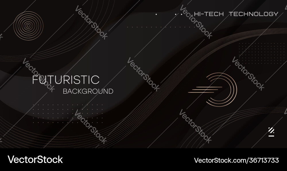Elegant dark futuristic background abstract Vector Image
