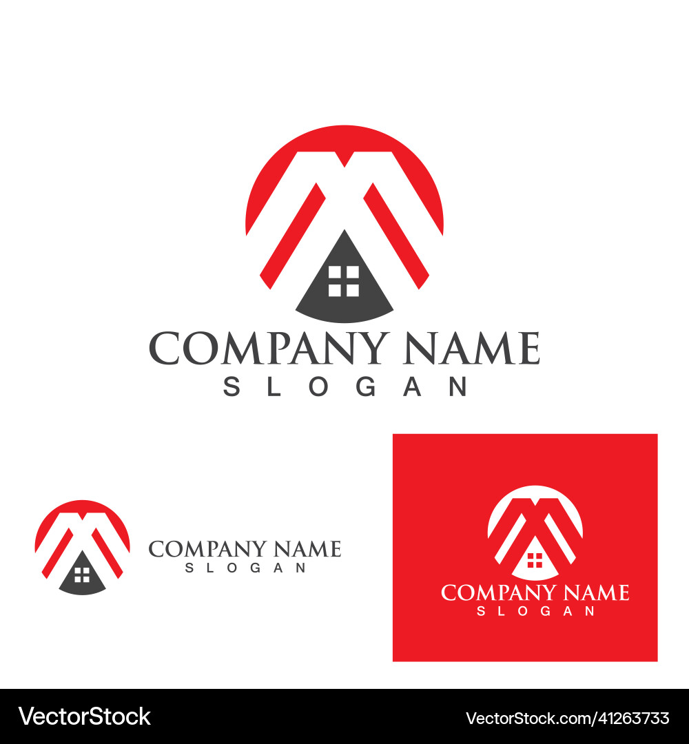Home and house property construction logo Vector Image