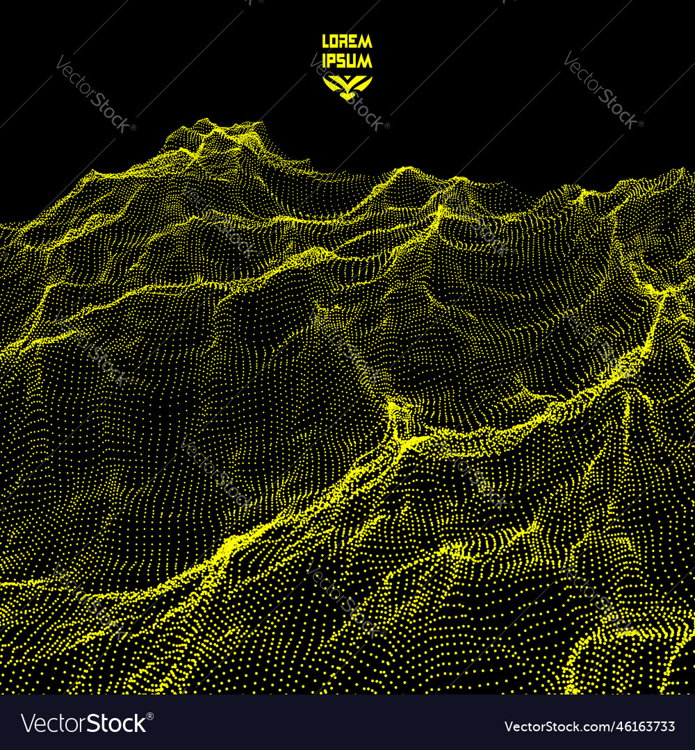 Landscape background terrain array with dynamic Vector Image