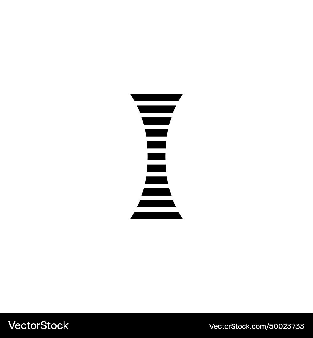 Letter i lines geometric symbol simple logo Vector Image