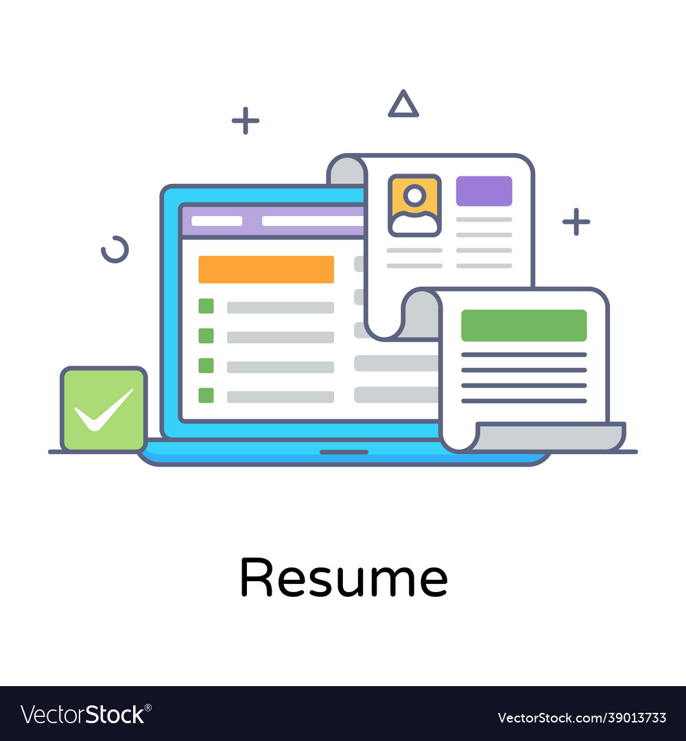 Resume Royalty Free Vector Image - VectorStock