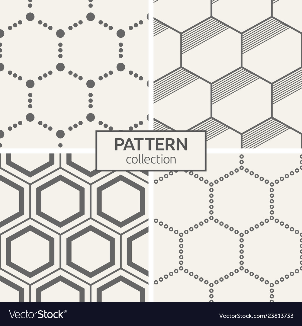 Set four seamless patterns Royalty Free Vector Image