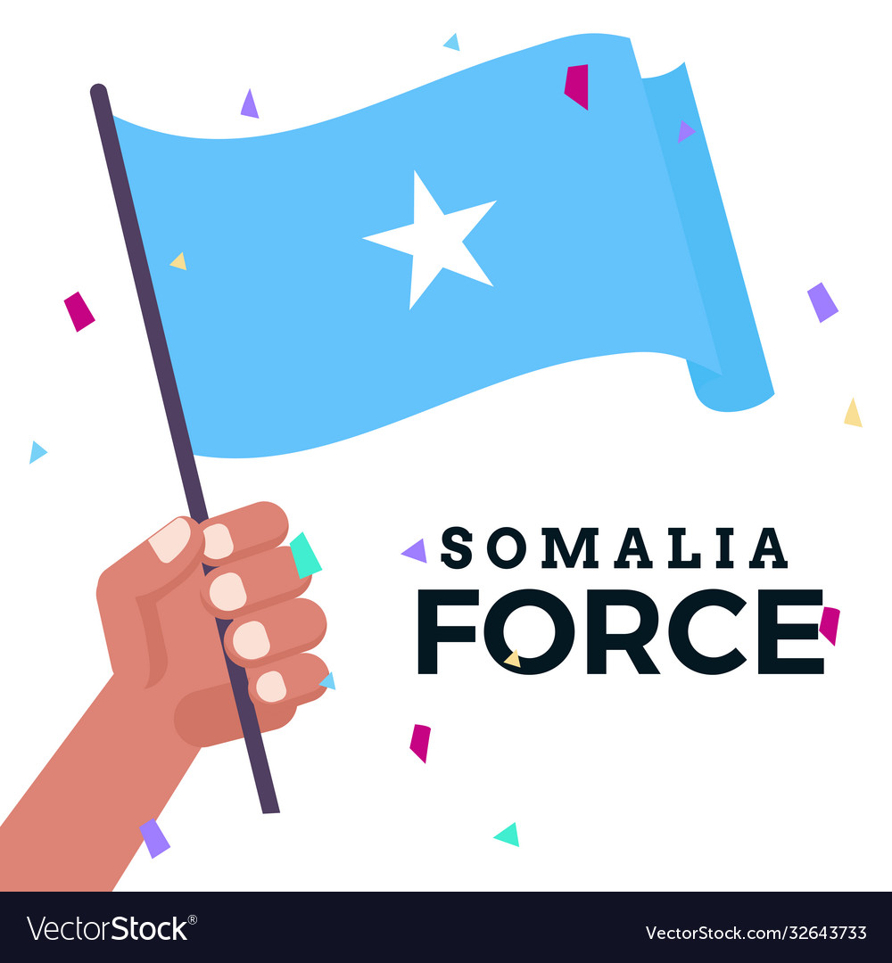 Waving flag somalia Royalty Free Vector Image - VectorStock