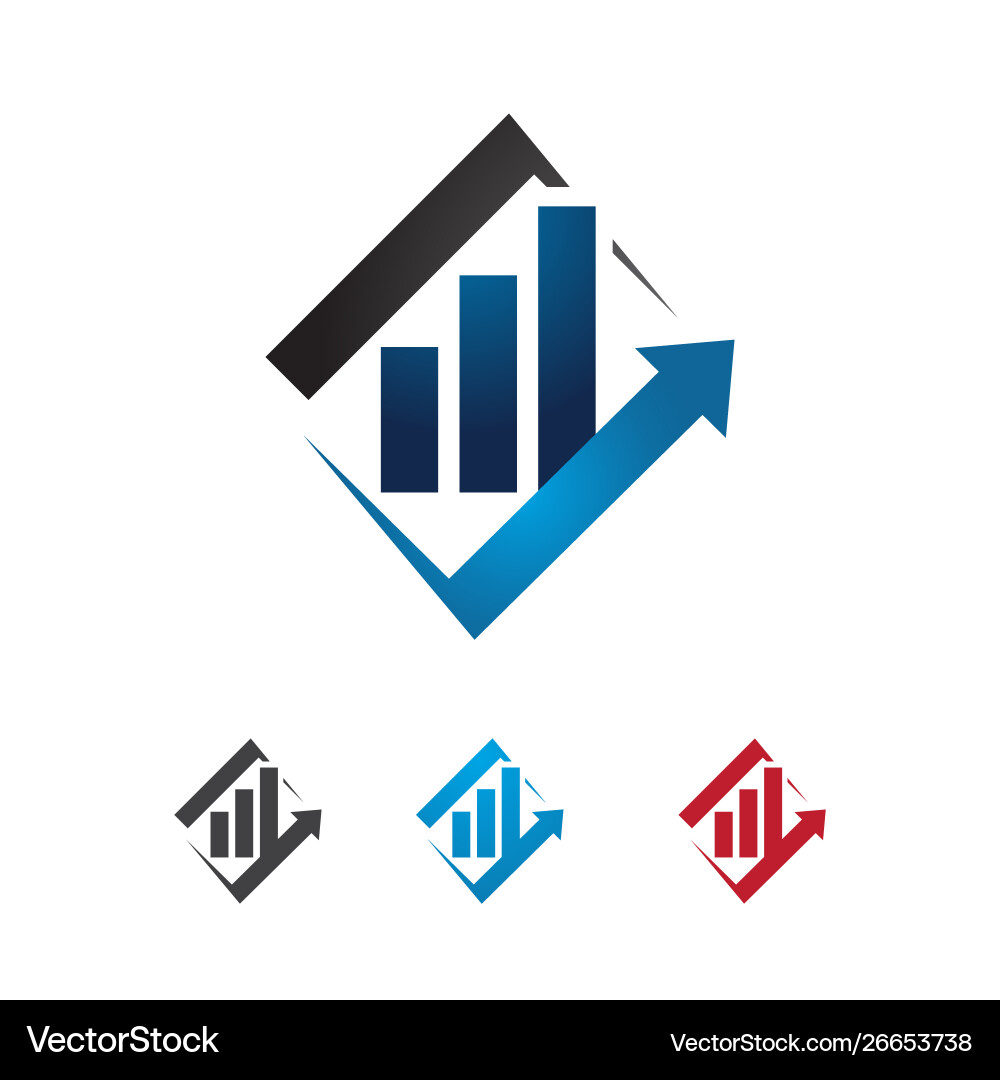 Abstract graph and arrow for economics corporate Vector Image