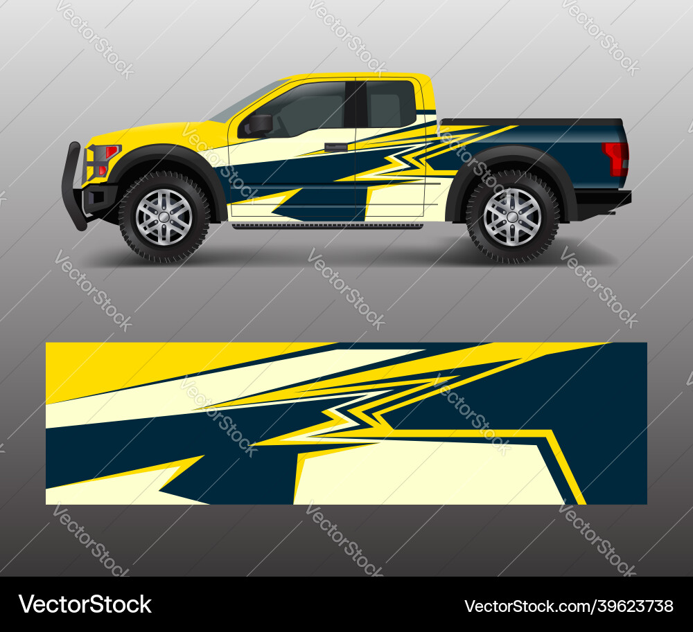 Abstract modern graphic design for truck Vector Image