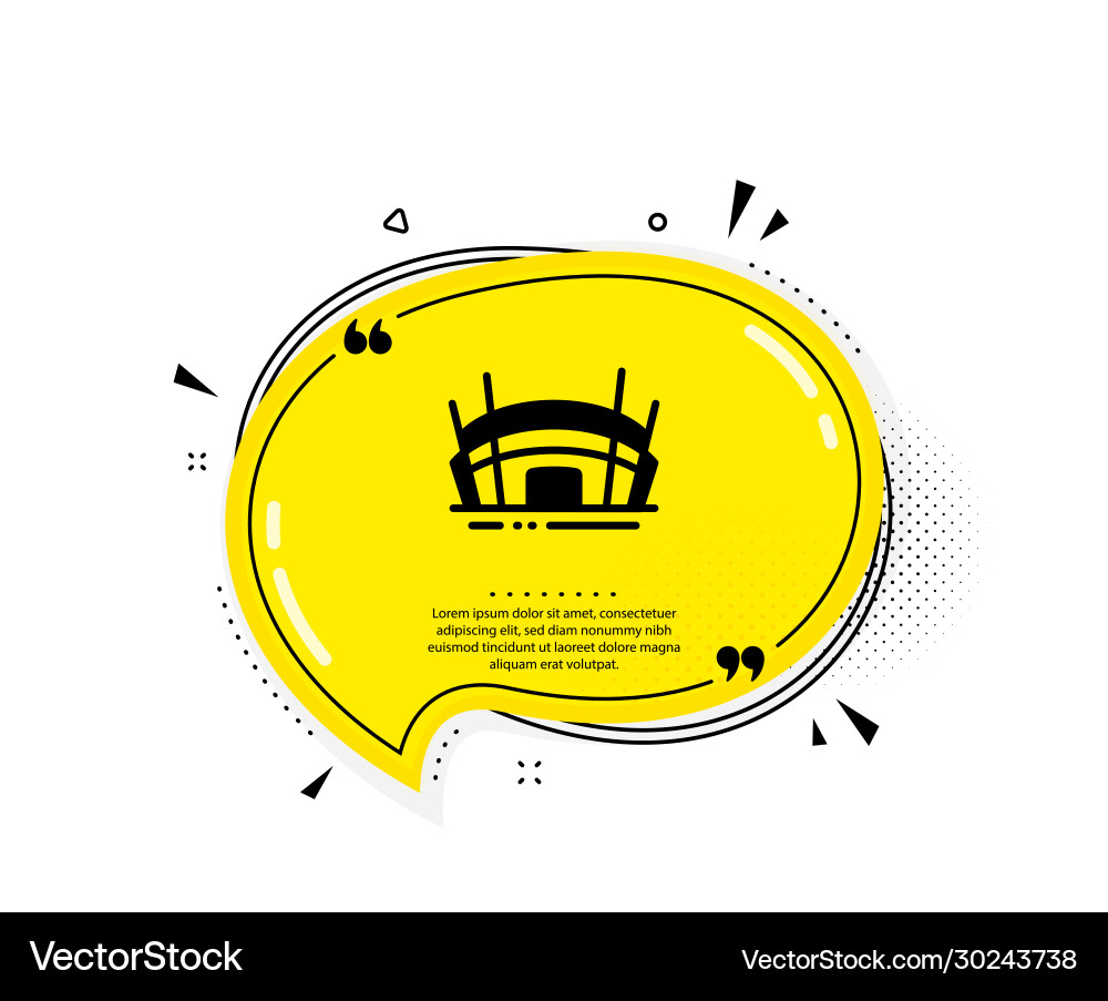 Arena stadium icon competition building sign Vector Image