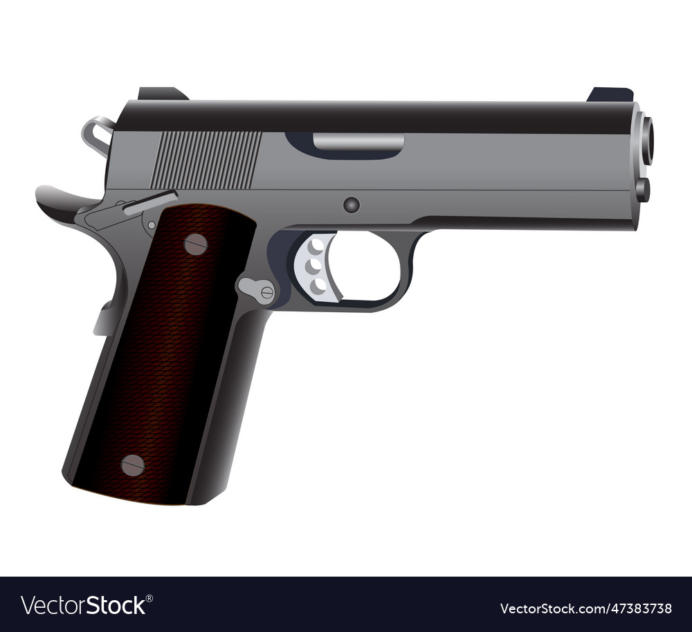 Automatic short gun Royalty Free Vector Image - VectorStock