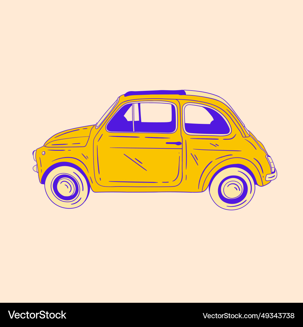 Classic retro car design 29 Royalty Free Vector Image