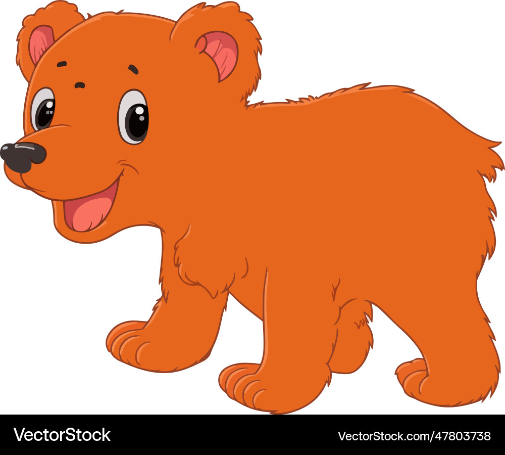 Cute baby bear cartoon Royalty Free Vector Image