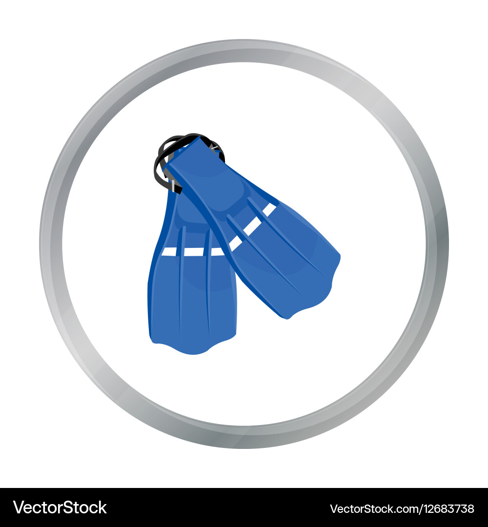 Flippers icon cartoon single sport from Royalty Free Vector