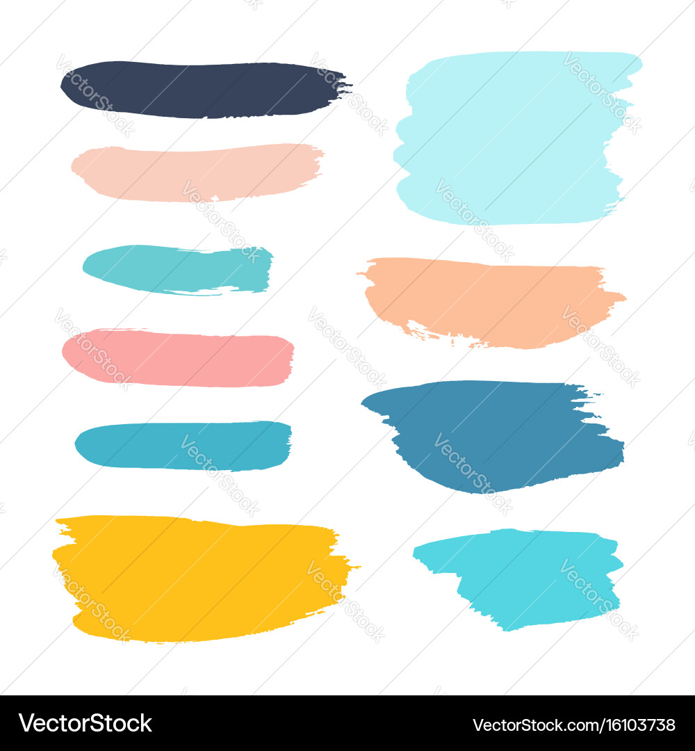 Grunge watercolor ink texture set Royalty Free Vector Image