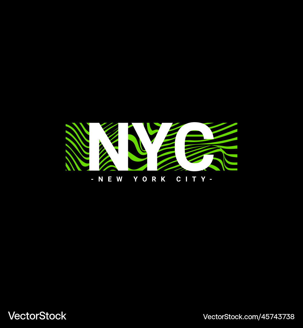 New york city writing design suitable for screen Vector Image