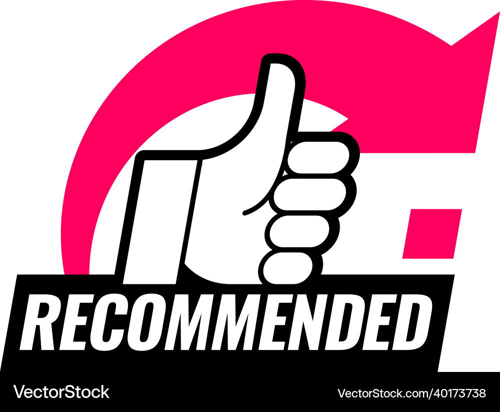 Recommended symbol icon for app and website Vector Image