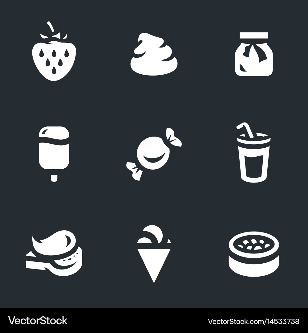 Set of sweets icons Royalty Free Vector Image - VectorStock
