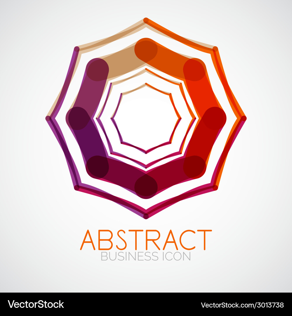 Symmetric abstract geometric shape Royalty Free Vector Image