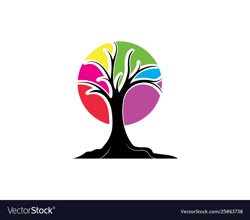 Tree icon logo template Royalty Free Vector Image