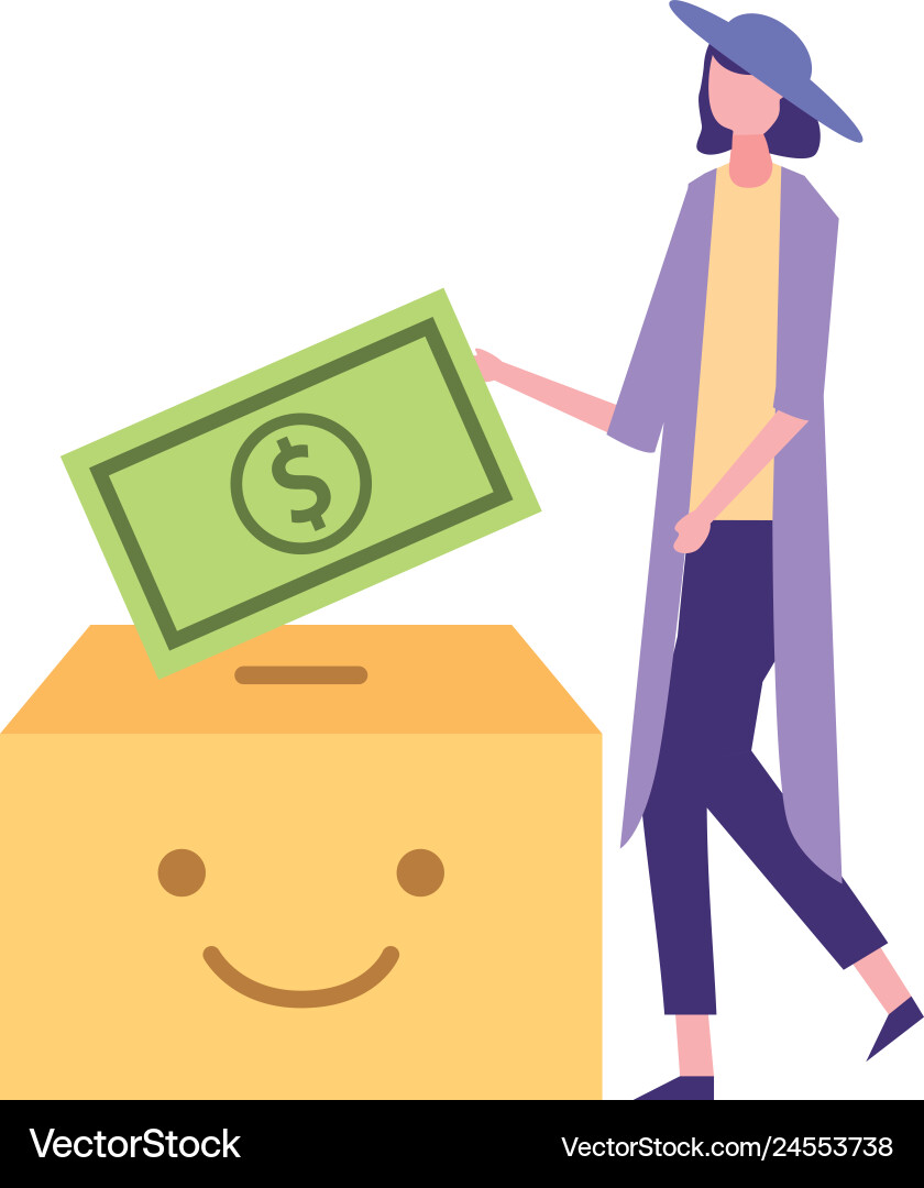 Volunteers help work Royalty Free Vector Image