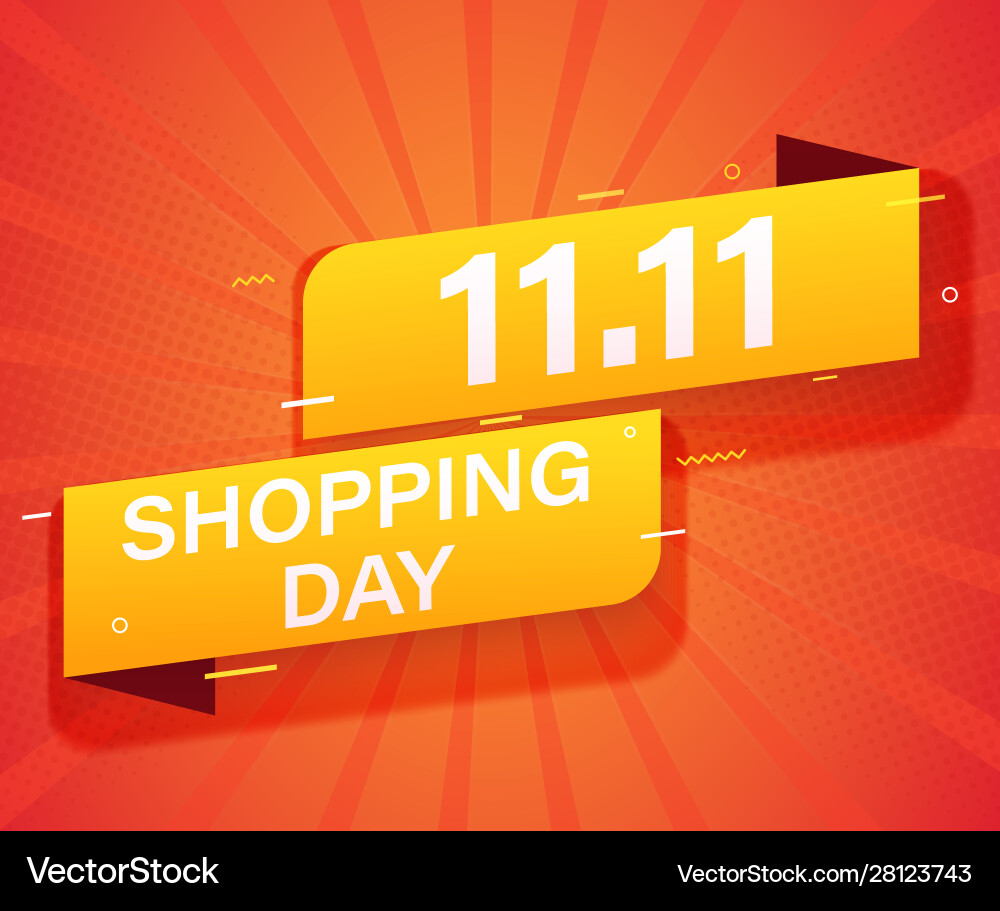 1111 advertising sale banner template global Vector Image