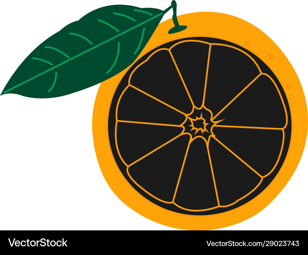 Bad influence on good orange representation Vector Image