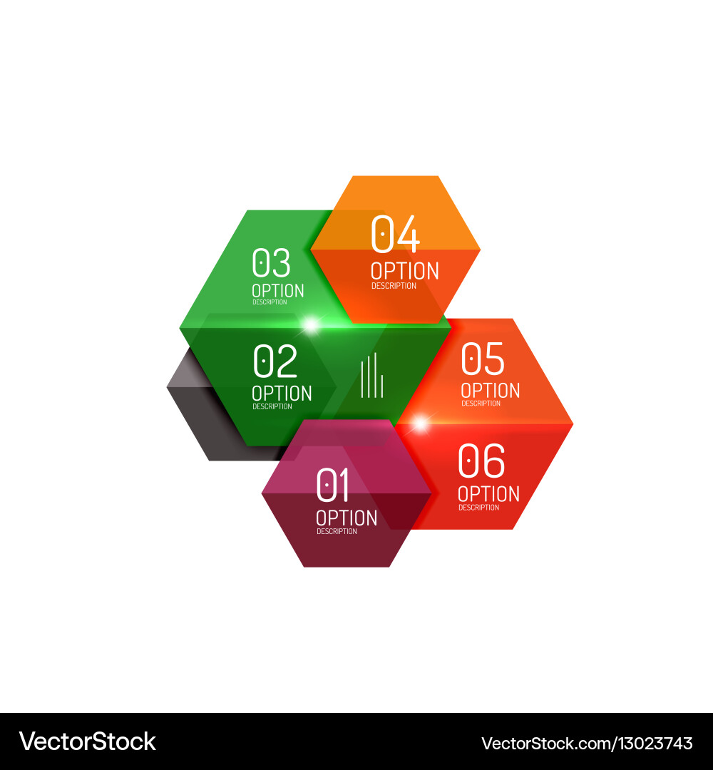Business option diagram templates Royalty Free Vector Image