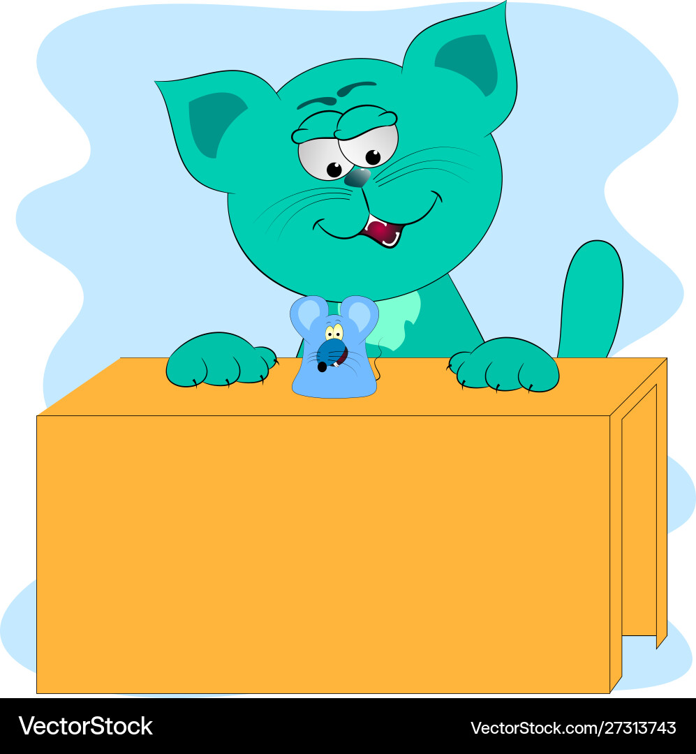 Cat and rat cartoon Royalty Free Vector Image - VectorStock