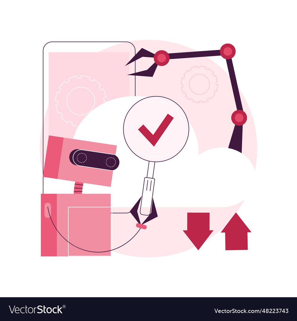 Cloud robotics abstract concept Royalty Free Vector Image