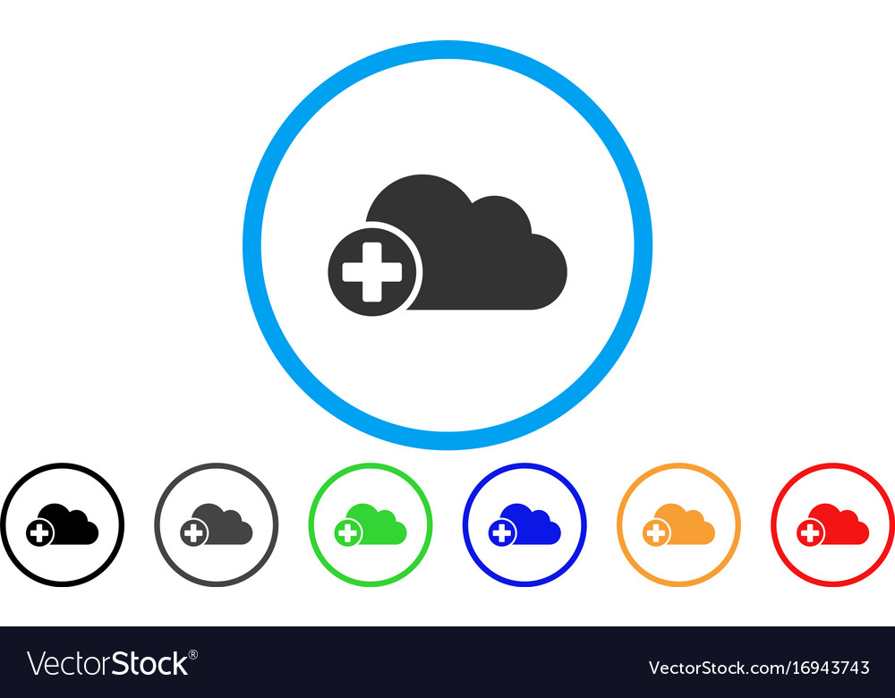 Create cloud rounded icon Royalty Free Vector Image