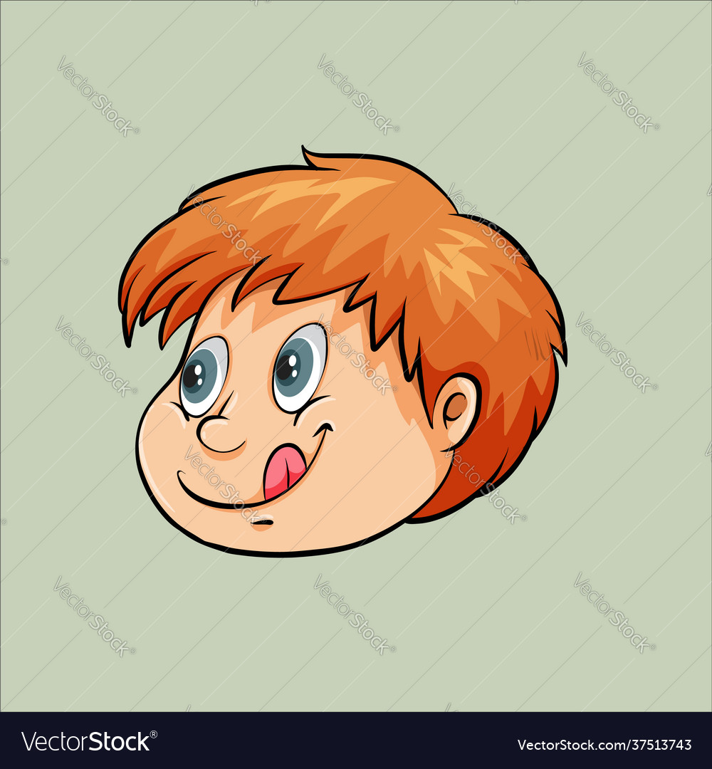 Head boy expression design Royalty Free Vector Image