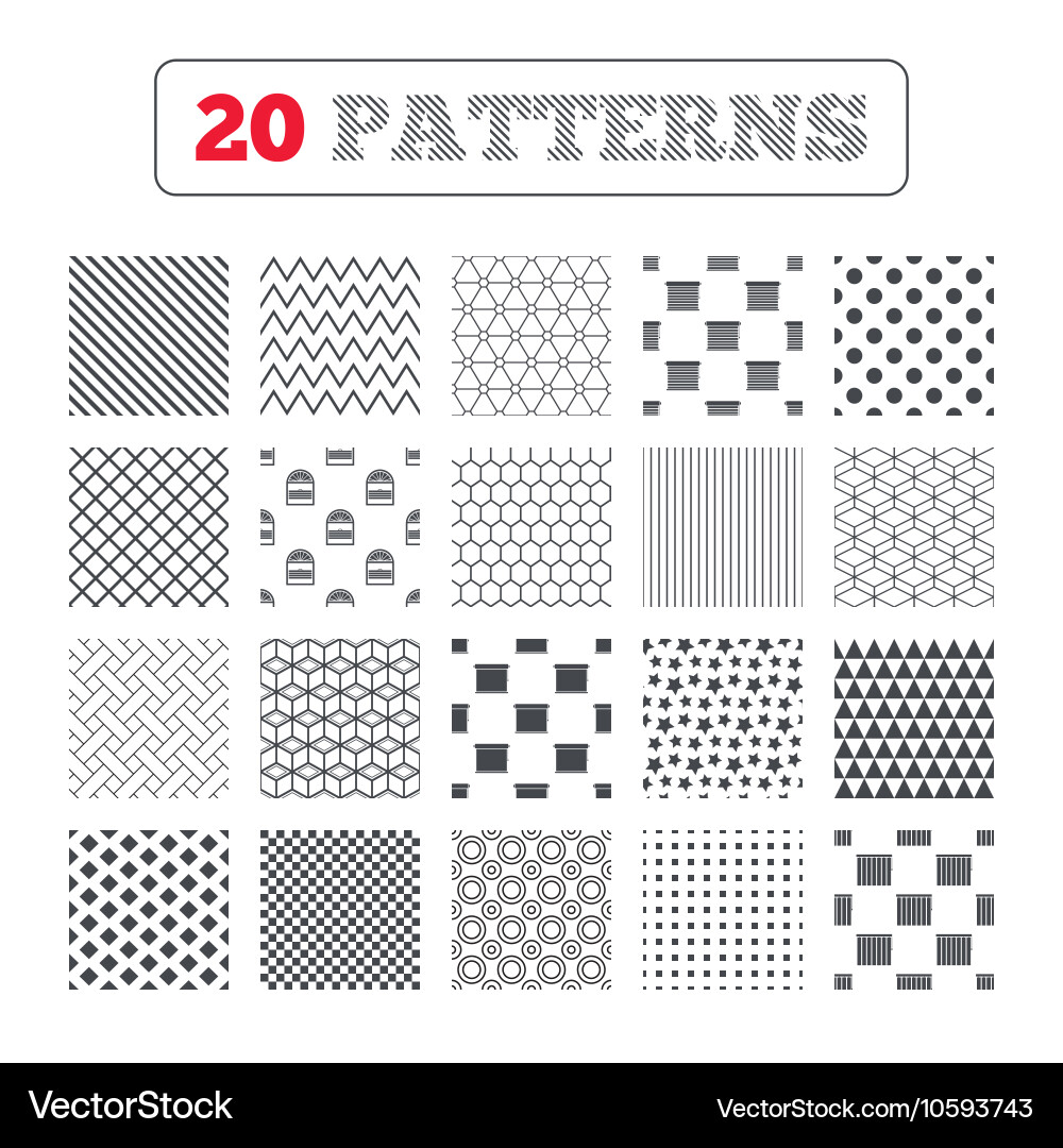 Louvers icons plisse vertical and rolls Royalty Free Vector