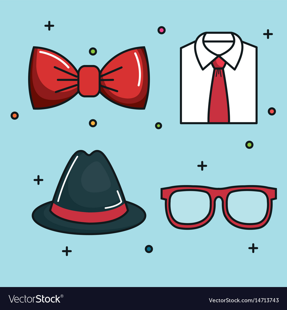 Objects for men set Royalty Free Vector Image - VectorStock