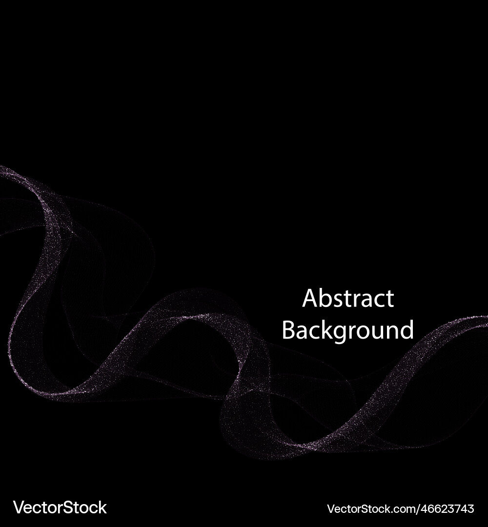 Purple neon wave with shimmering particles Vector Image