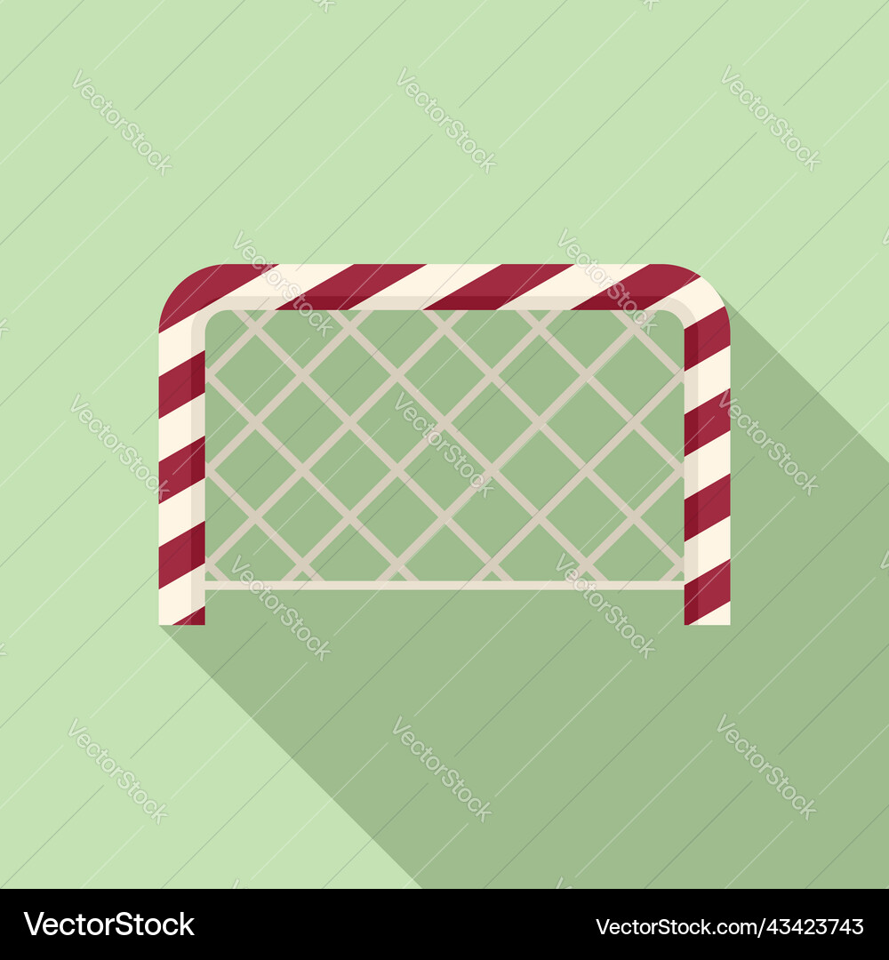 Soccer gate icon flat school sport Royalty Free Vector Image