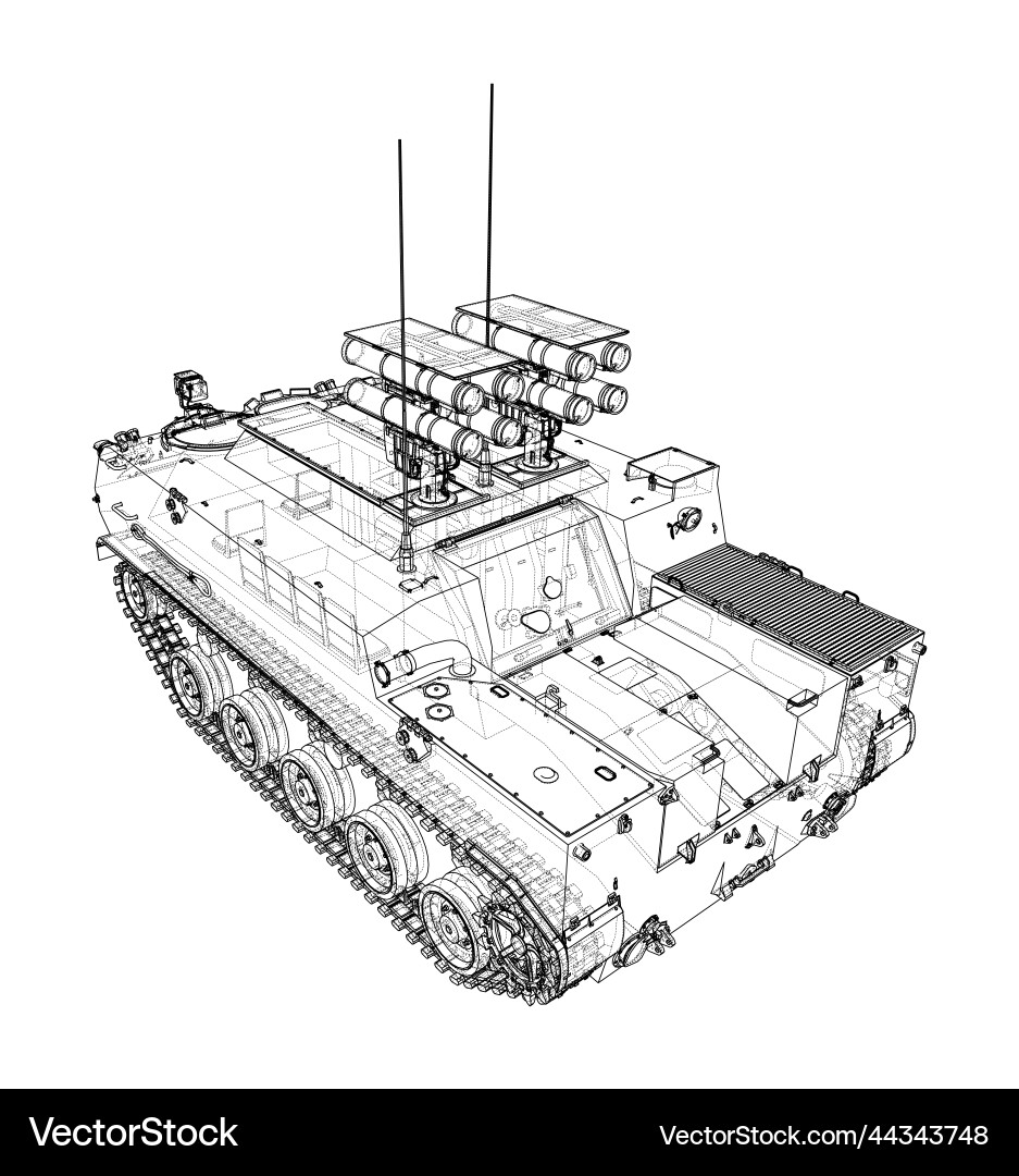 Anti-tank armored car Royalty Free Vector Image