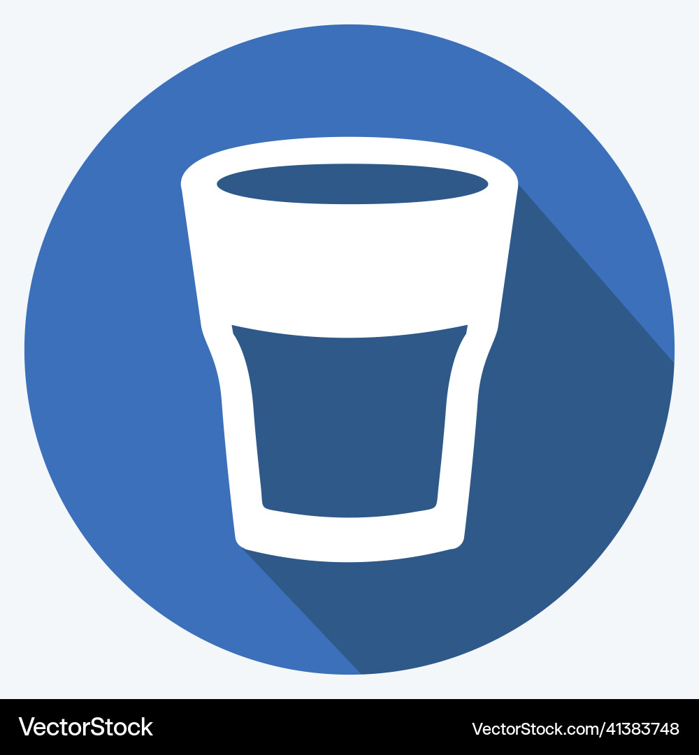 Double shot icon in trendy long shadow style Vector Image