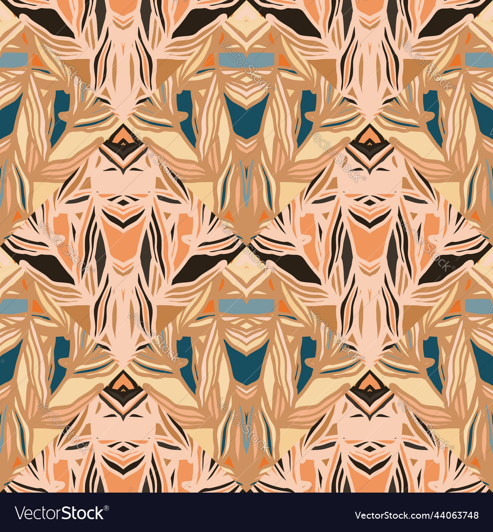 Kaleidoscope mosaic seamless pattern abstract Vector Image