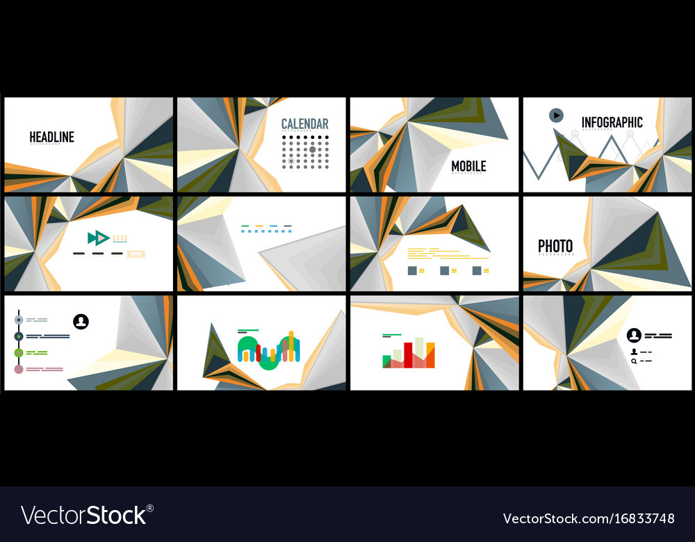 Modern triangle presentation template Royalty Free Vector
