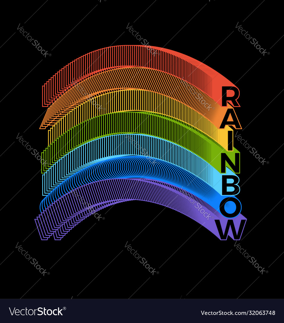 Rainbow text effect Royalty Free Vector Image - VectorStock