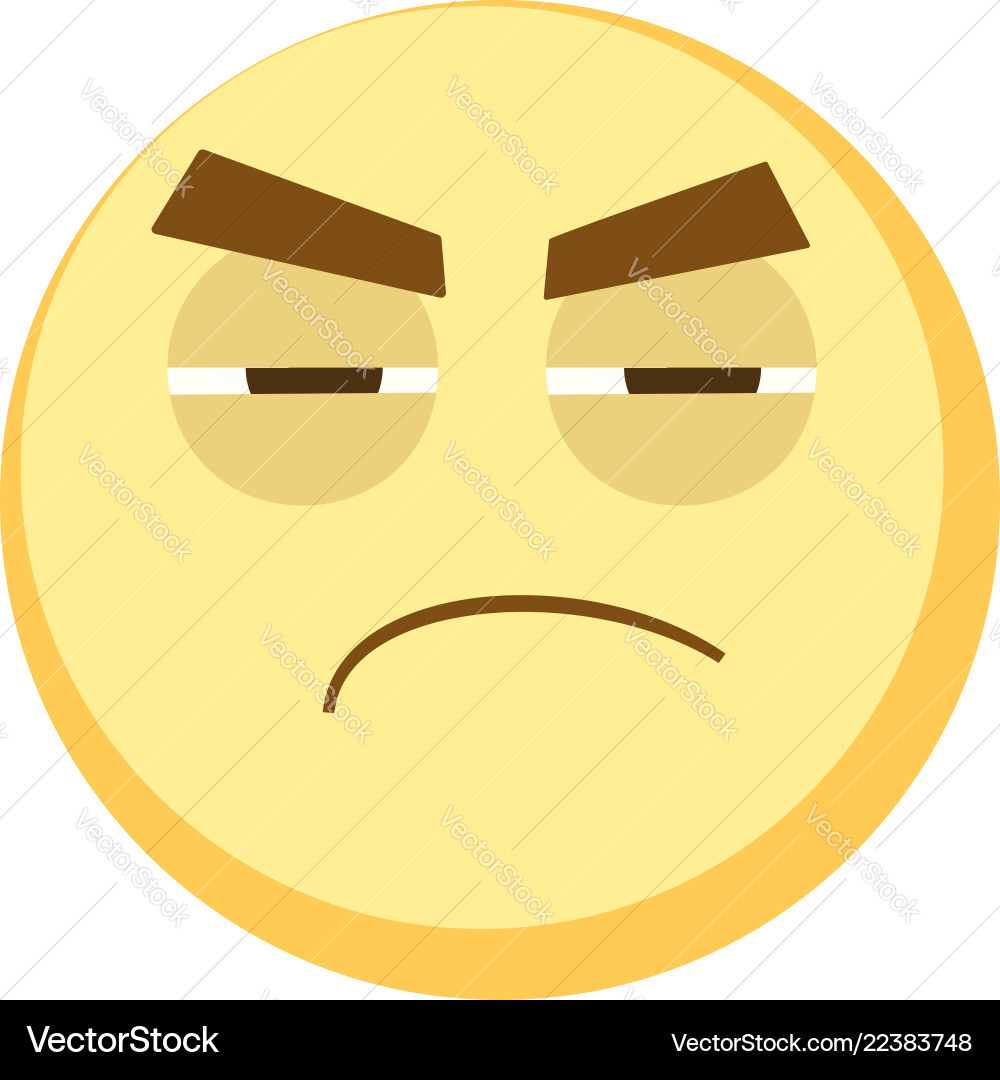 Yellow emoji icon for app game ui or web design Vector Image