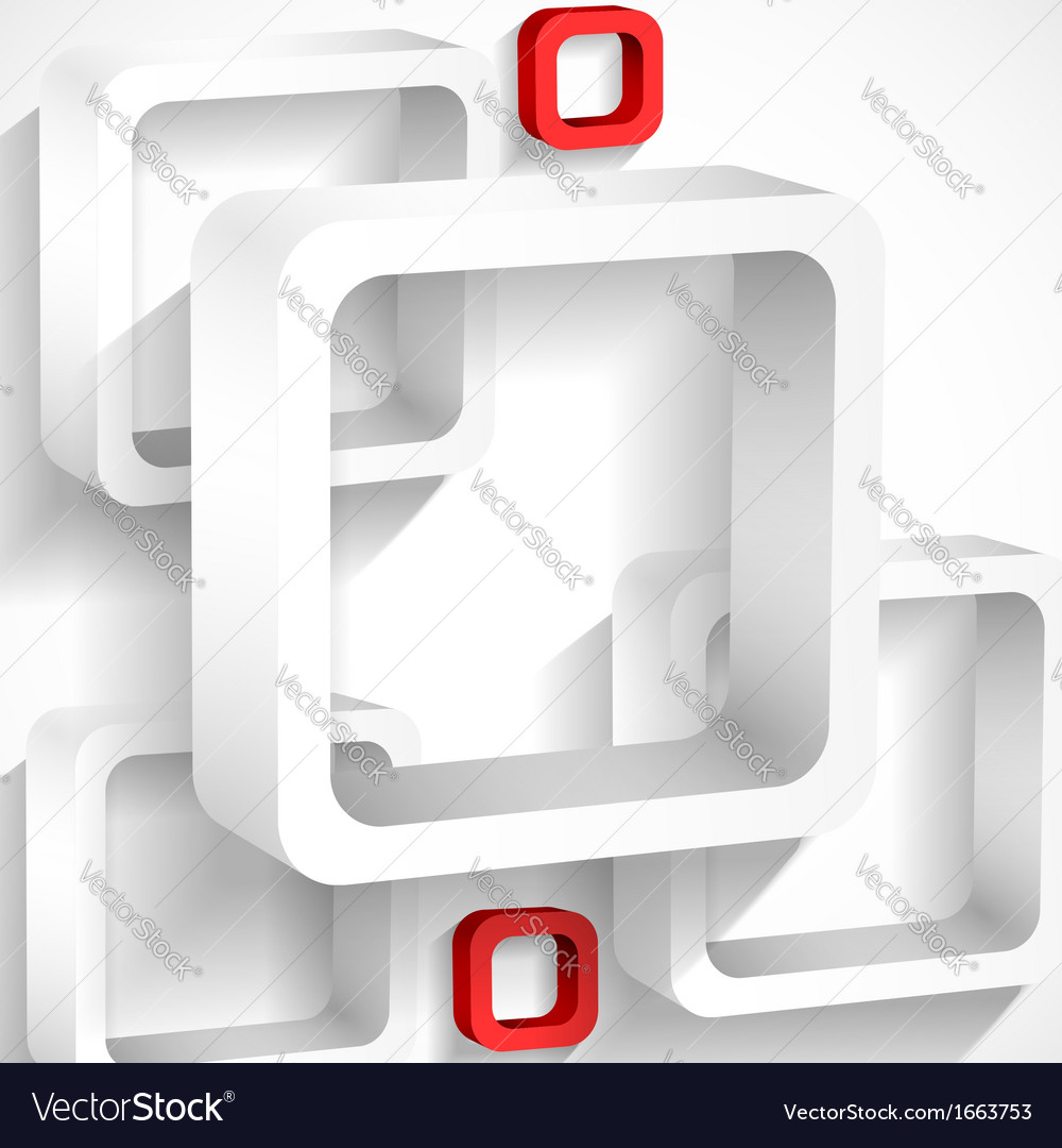 Abstract white squares Royalty Free Vector Image