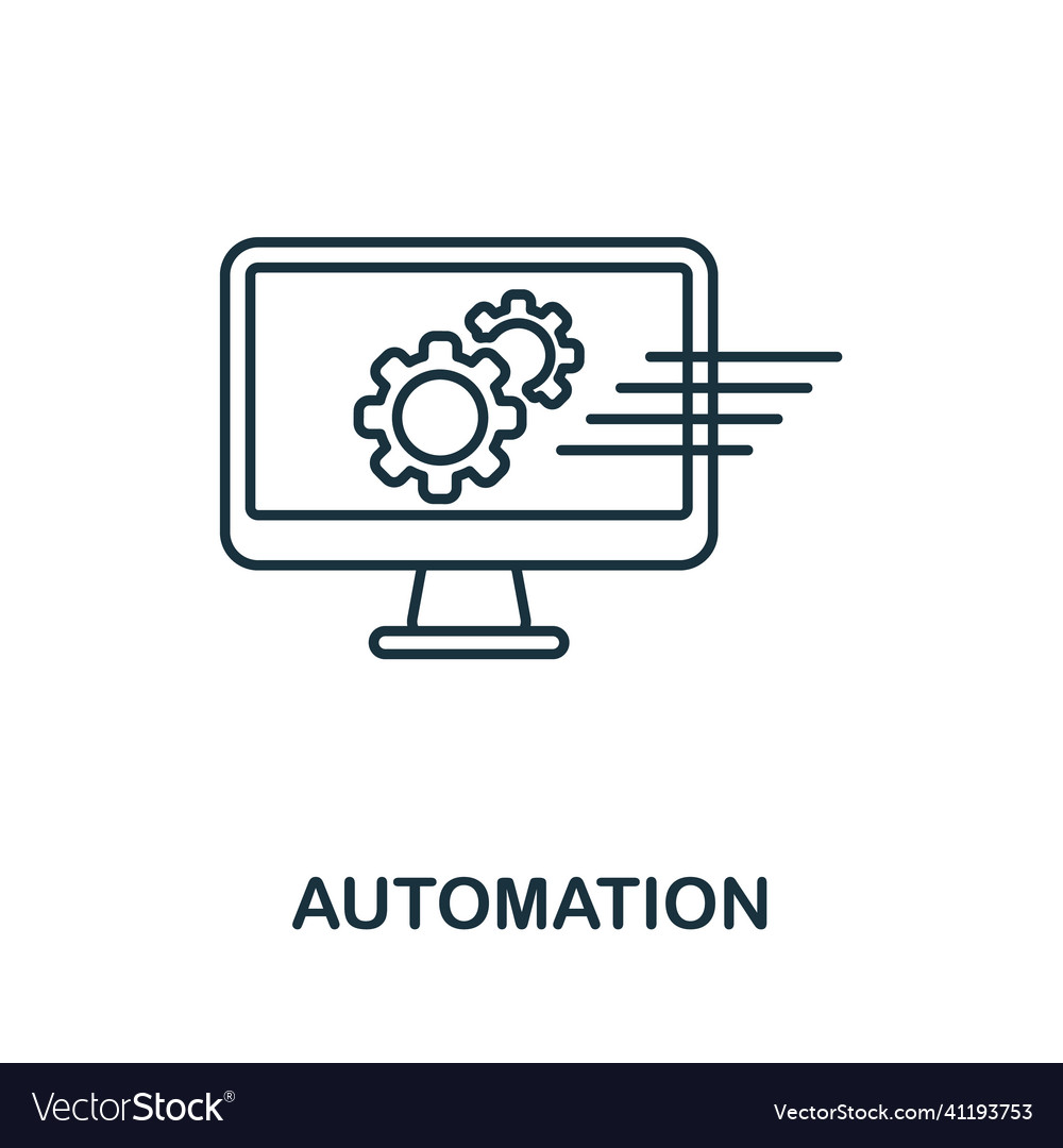 Automation icon line element from industry 40 Vector Image