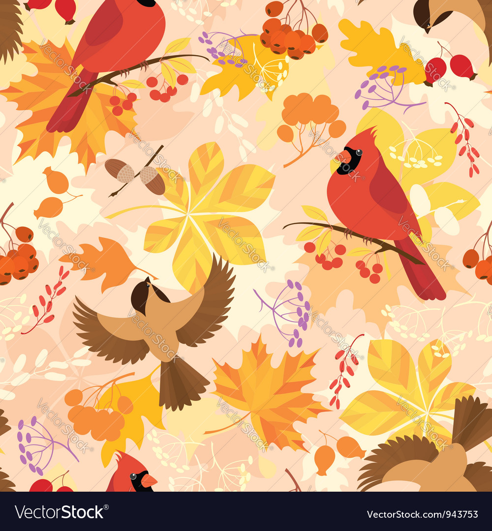 Autumn pattern Royalty Free Vector Image - VectorStock