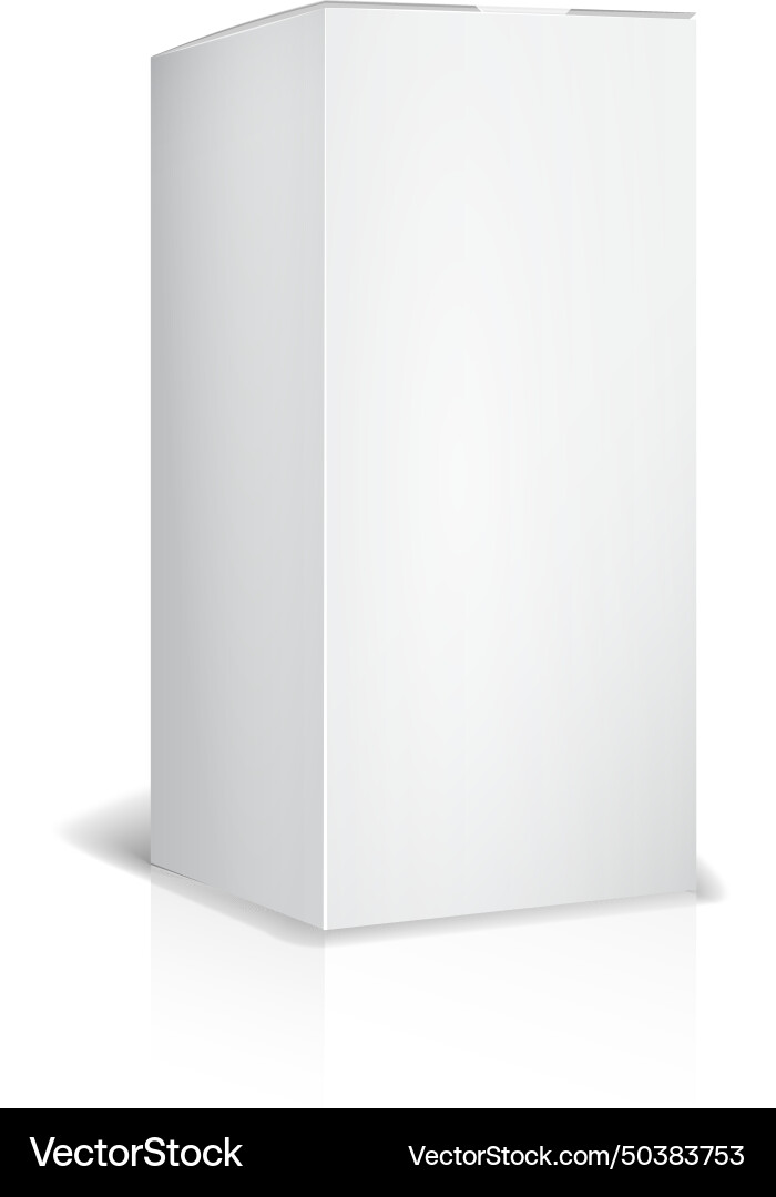 Blank paper or cardboard box template on white Vector Image