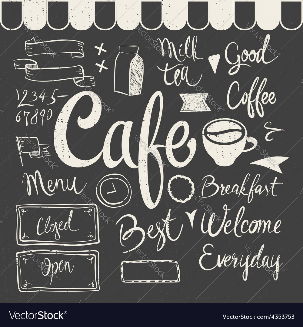 Cafe Set Royalty Free Vector Image - VectorStock