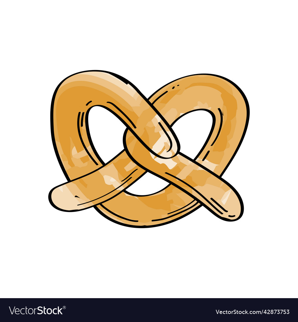 Delicious pretzel food Royalty Free Vector Image