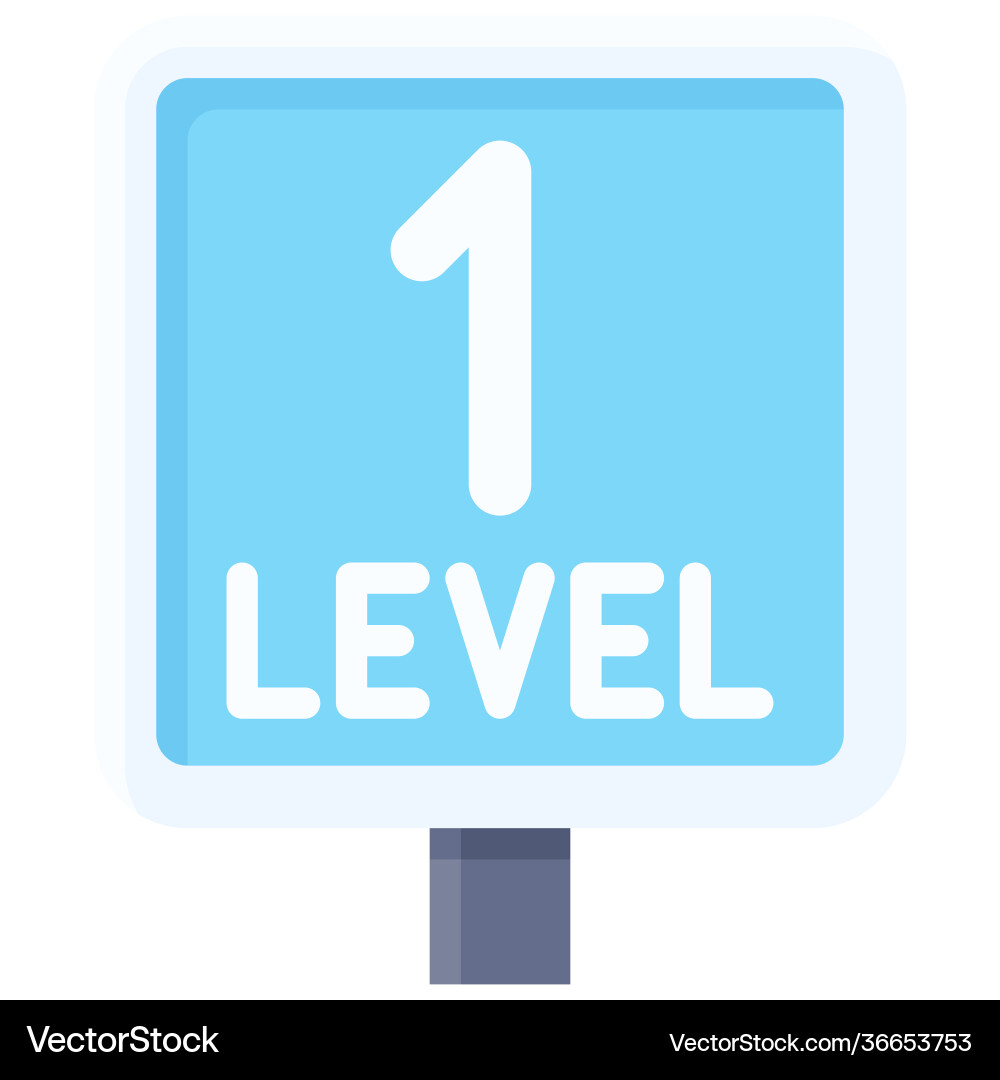 First level sign icon parking lot related Vector Image