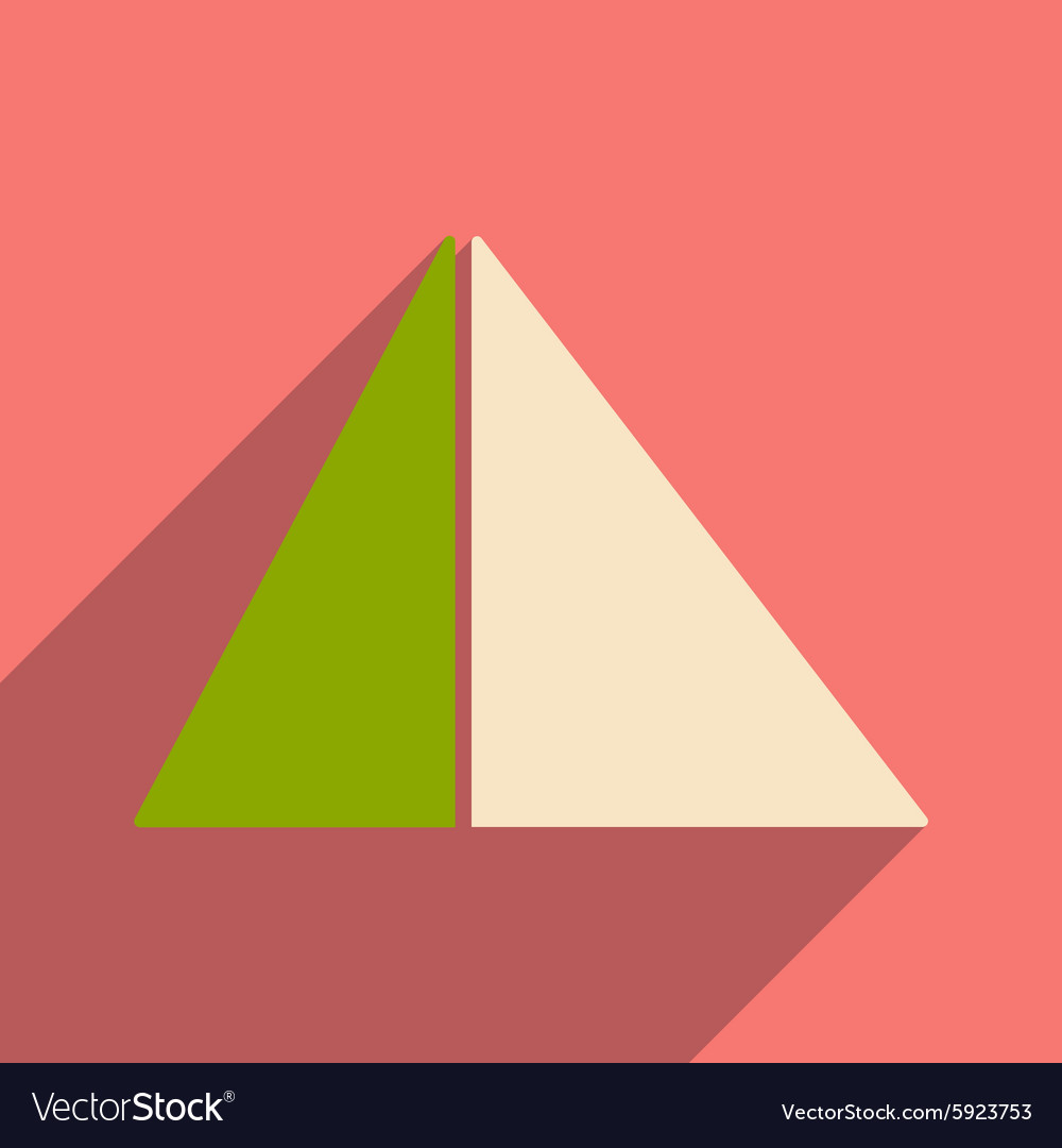 Flat with shadow icon and mobile application Vector Image